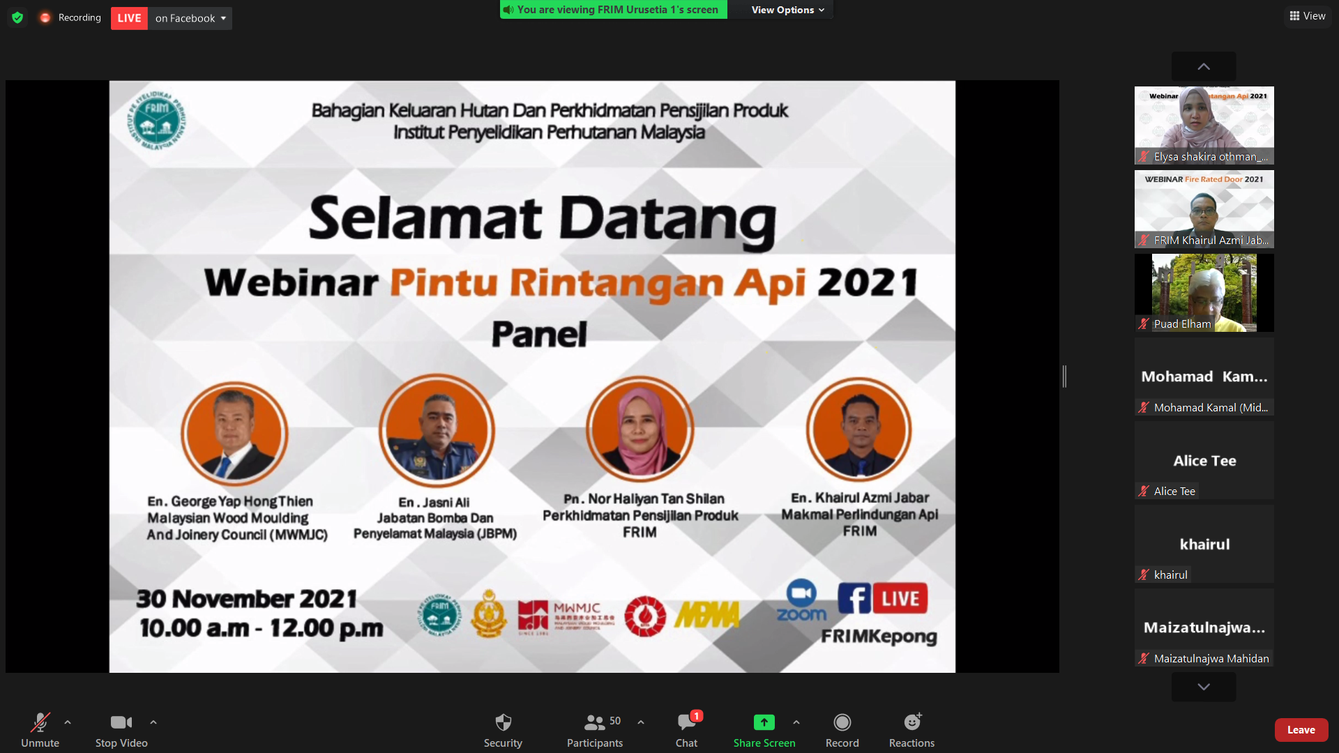 SEMINAR PINTU RINTANGA API 2021 - FRIM PCS
